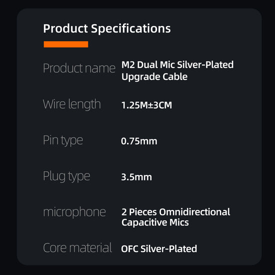 KZ M2 silver-plated cable with 2 microphone – KZ ACOUSTICS